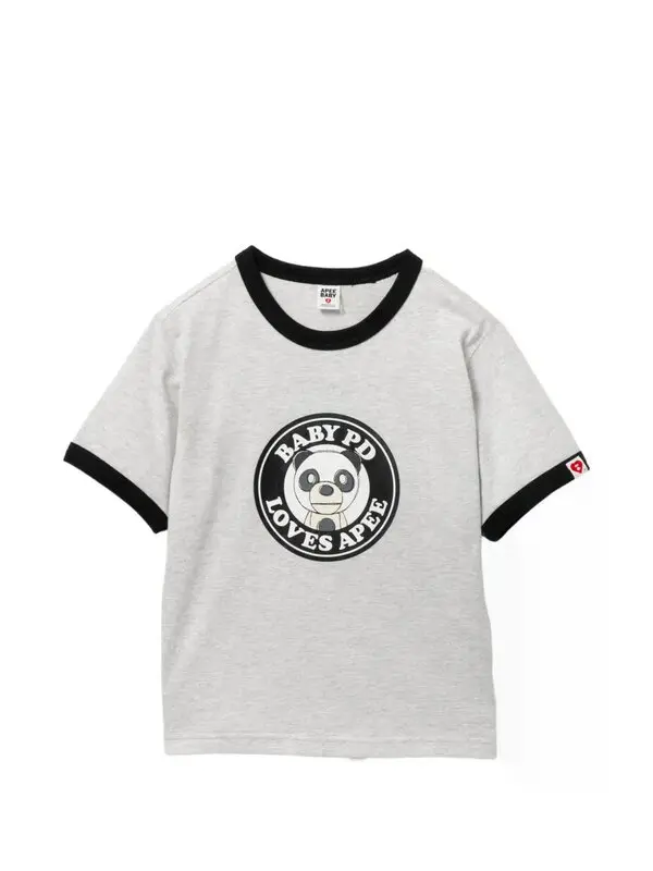 AAPE BY *A BATHING APE Contrast Trim Graphic T-shirt - Grey