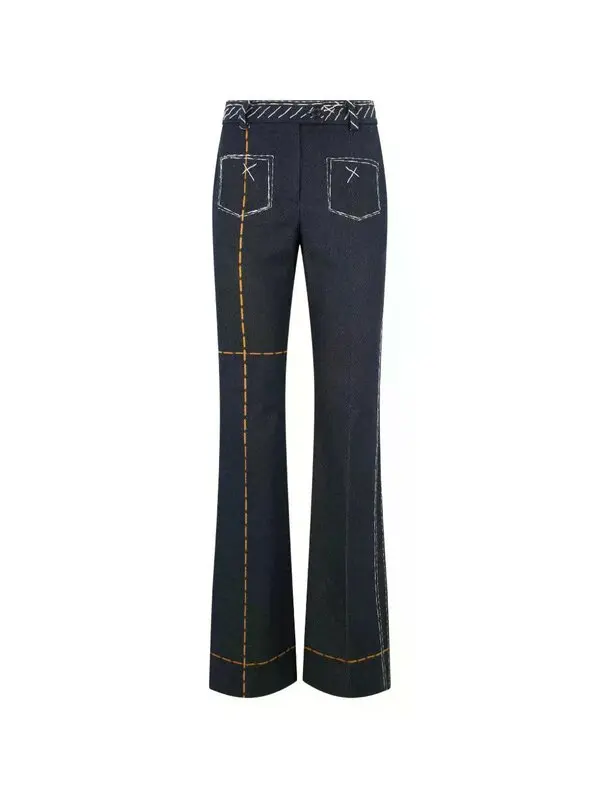 Moschino Contrast Stitch Flared Jeans