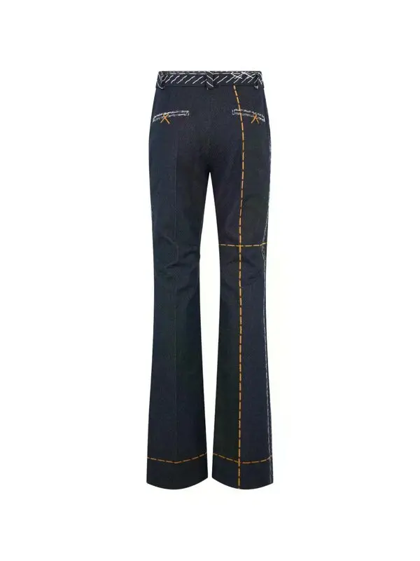 Moschino Contrast Stitch Flared Jeans
