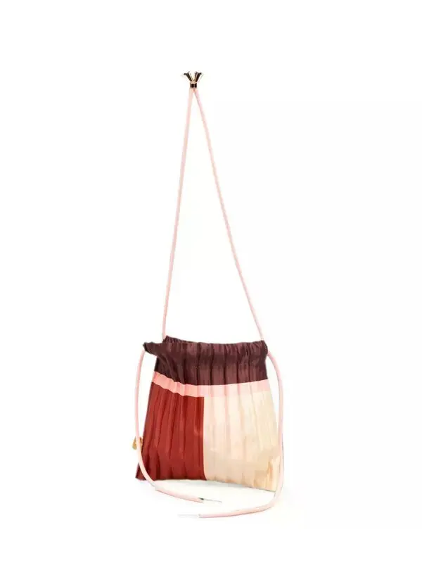 MULTITUDES BAGS Pleated Colour-block Shoulder Bag - Brown