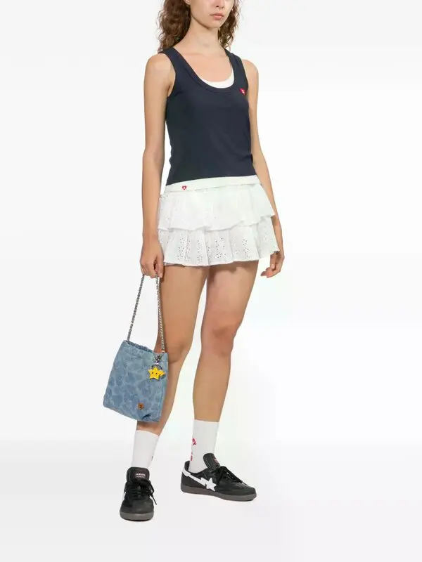 AAPE BY *A BATHING APE Apee™ A Bathing Ape® Navy Logo-print Crew Neck Vest Top