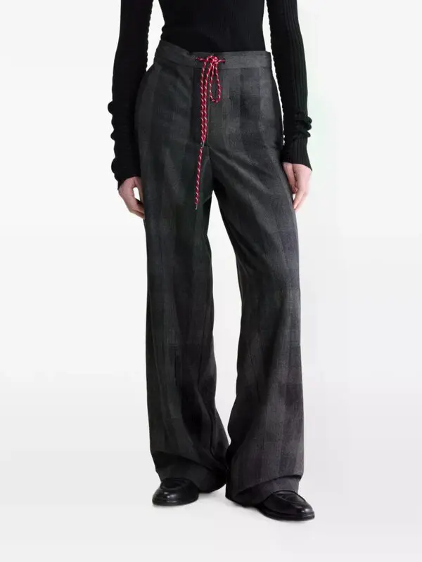 BELLEROSE Solene Check-pattern Trousers - Grey
