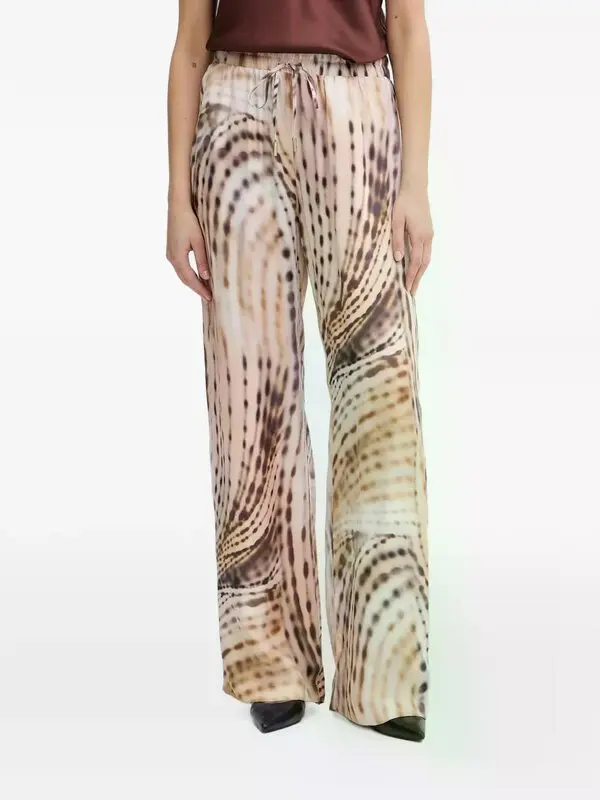 Guess Abstract Print Drawstring Trousers - Neutrals