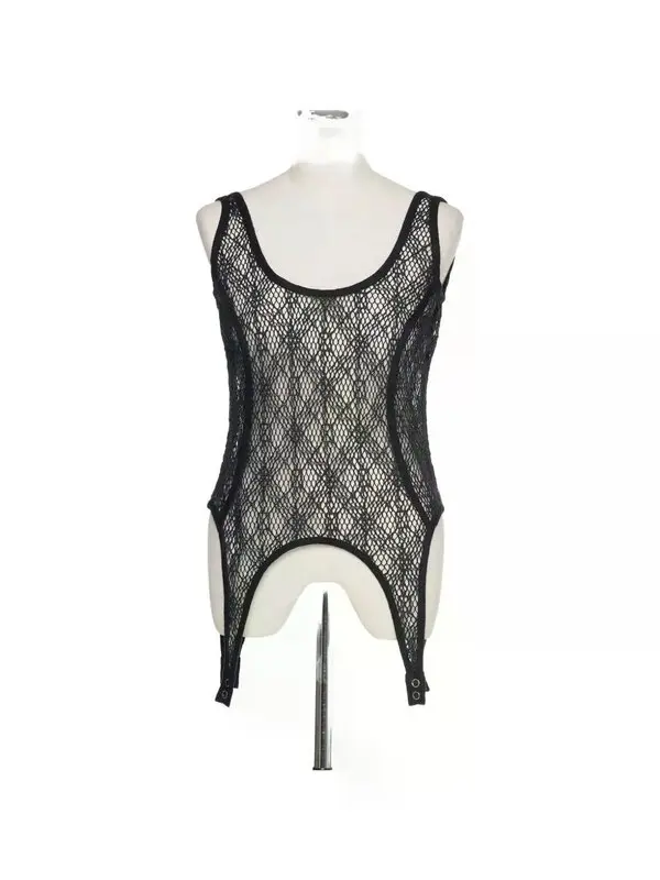 MULLER OF YOSHIOKUBO Spiderweb Sleeveless Tank Top - Black