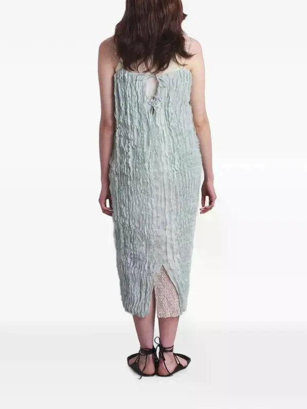MULLER OF YOSHIOKUBO Textured Layered-hem Midi Dress