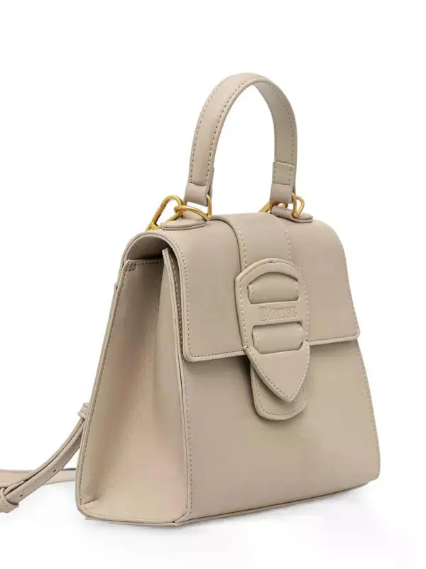 BLAUER. Logo-embossed Calf Leather Tote Bag