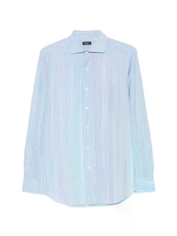 FINAMORE 1925 Vertical-stripe Long-sleeve Shirt
