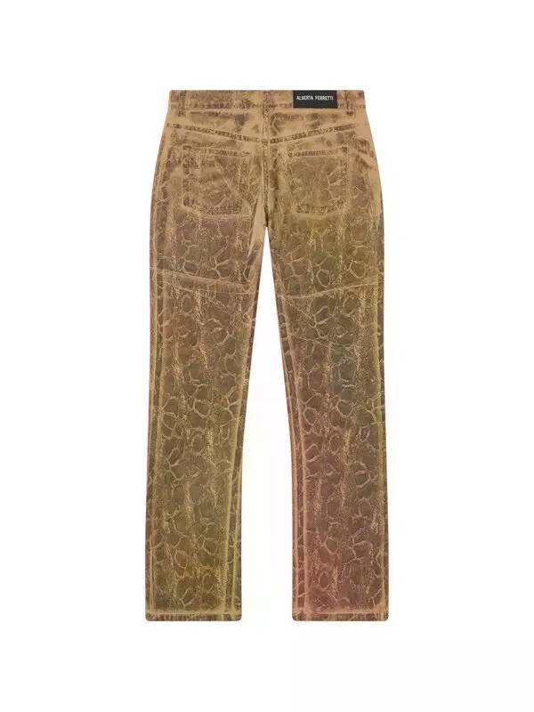 Alberta Ferretti Textured Pattern Straight-leg Trousers