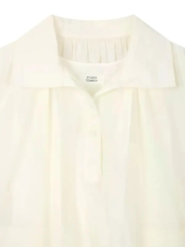 STUDIO TOMBOY Cream Panelled Collared Midi Dress