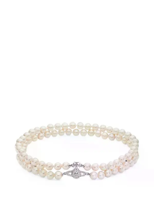 VIVIENNE WESTWOOD Graziella Pearl Choker - Silver