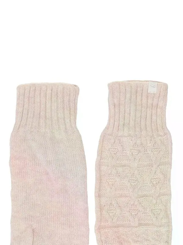 ANTIPAST Cable-knit Fingerless Gloves - Neutrals
