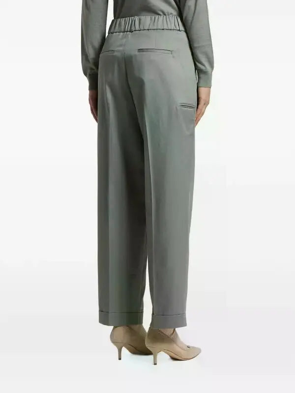 Peserico Pleated Turn-up Trousers