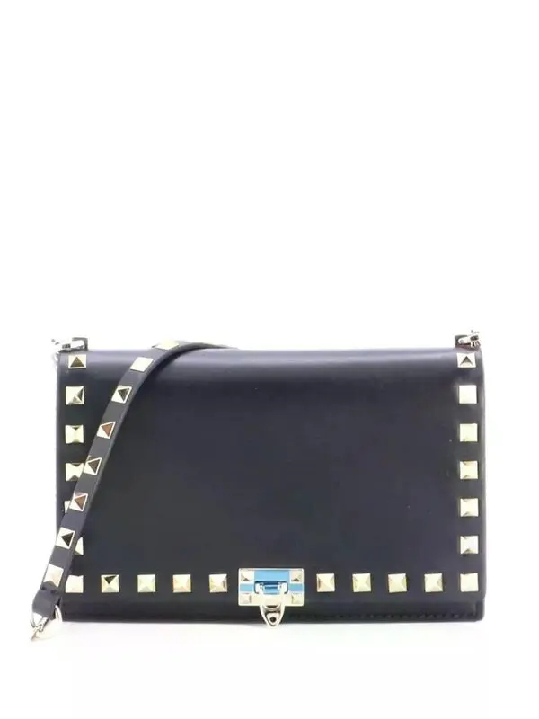 Valentino Garavani Rockstud Flap Shoulder Bag - Black