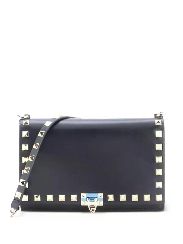 Valentino Garavani Rockstud Flap Shoulder Bag - Black