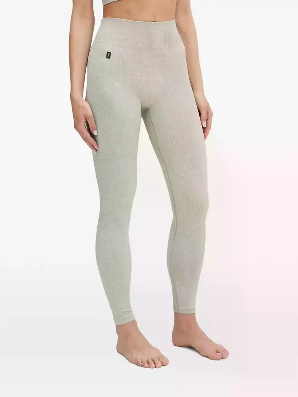 On Ribbed-knit High-waisted Leggings - Green