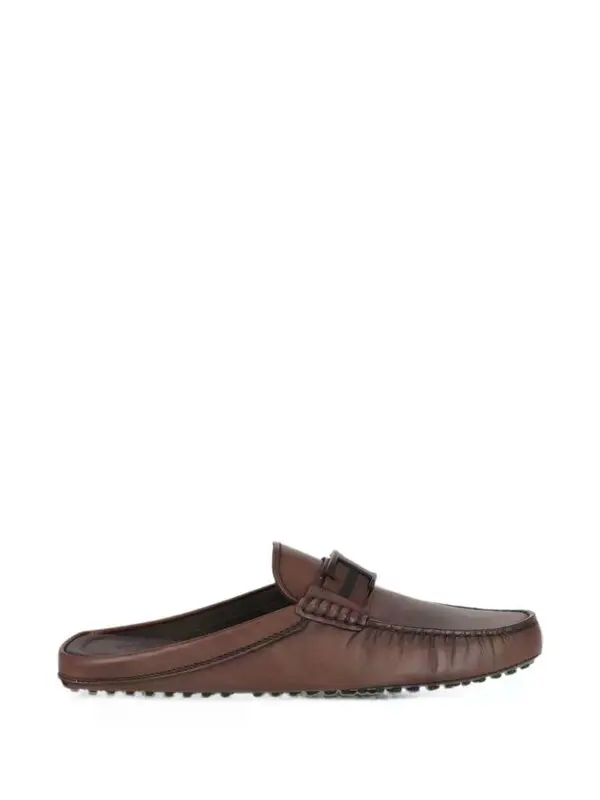 TOD'S T Timeless Leather Loafers - Brown