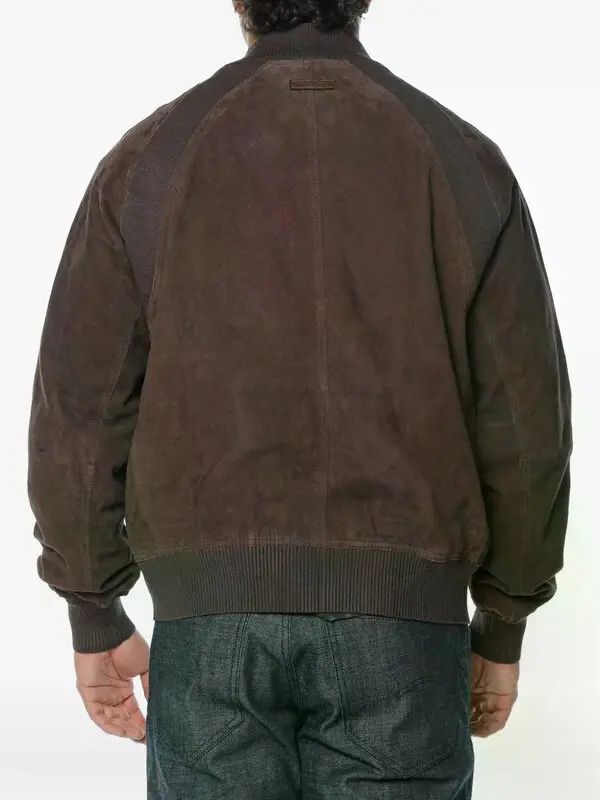 TRUSSARDI Suede Bomber Jacket