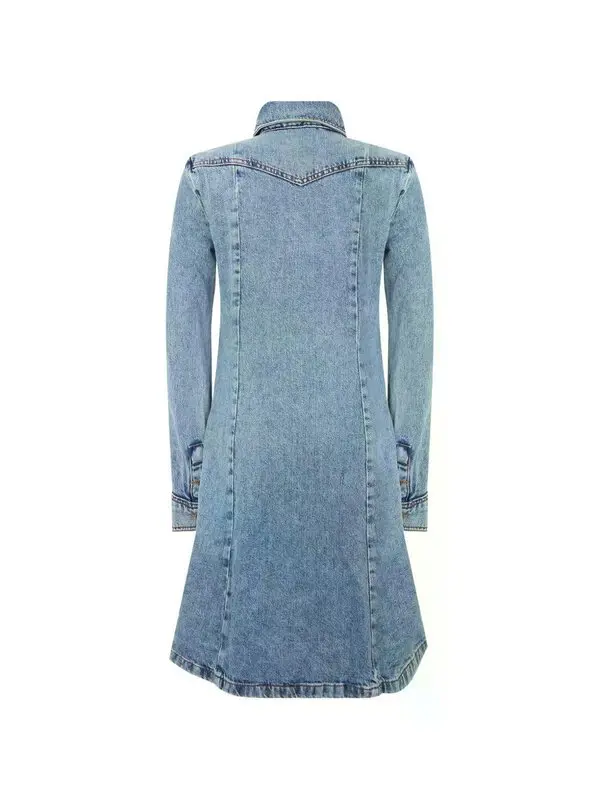 Moschino Button-up Flared-skirt Mini Dress