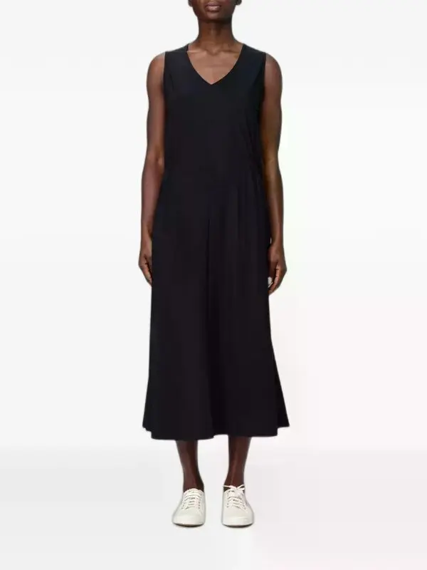 COLMAR Sleeveless V-neck Midi Dress - Black