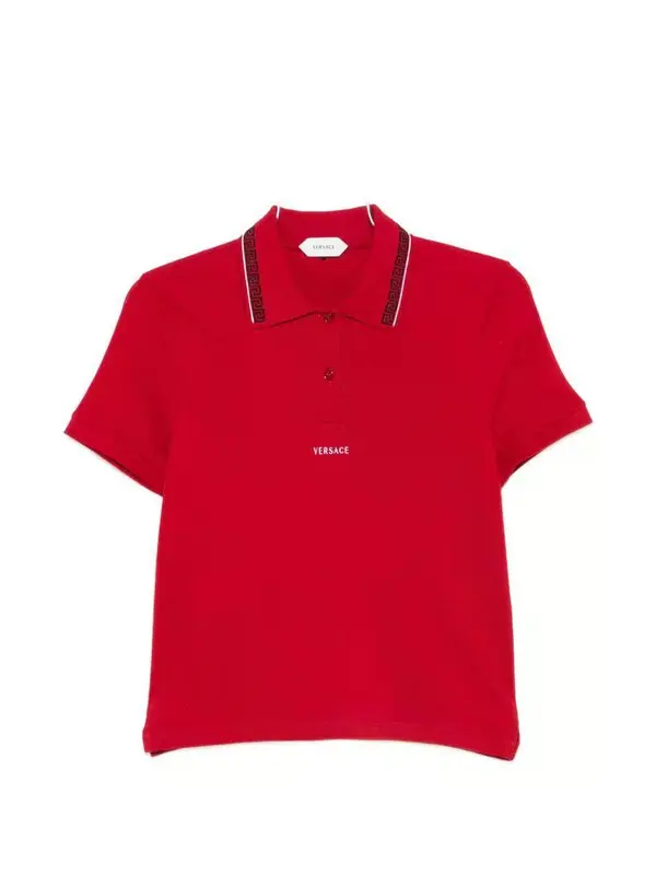 Versace Greca-border Polo Shirt - Red