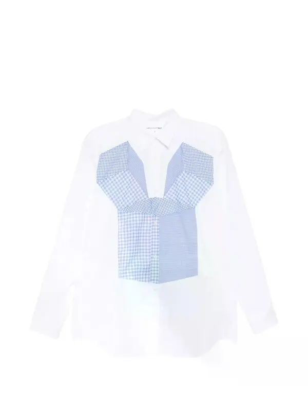 Comme Des Garçons Patchwork Gingham-print Shirt