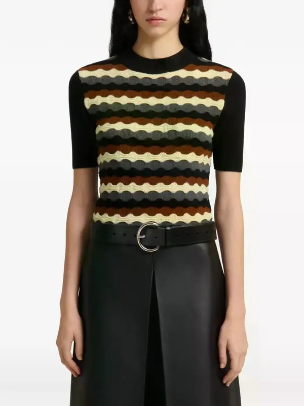 Marni Wool Jumper With 3d Wave Motif