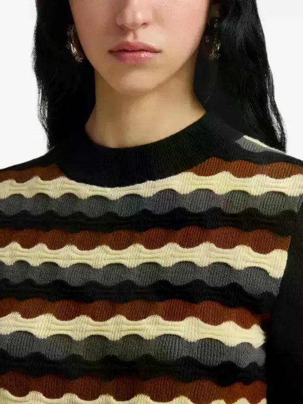 Marni Wool Jumper With 3d Wave Motif