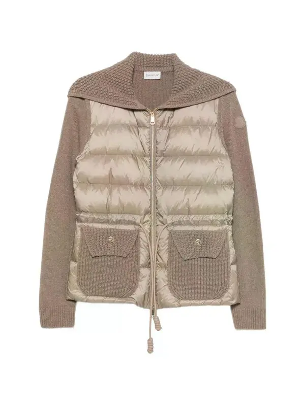 Moncler Padded Detail Cardigan - Brown