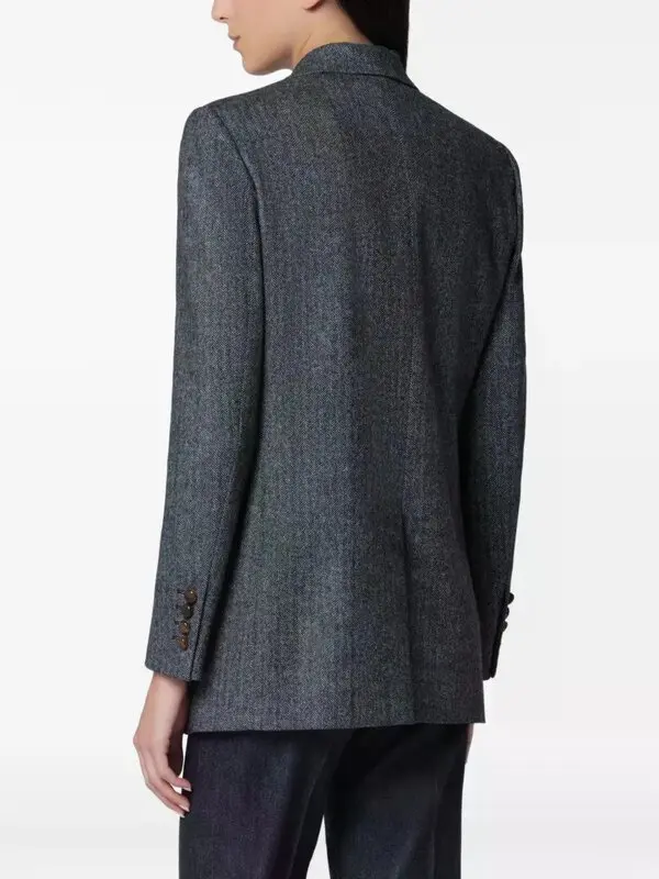 BLAZÉ MILANO Herringbone Double-breasted Blazer