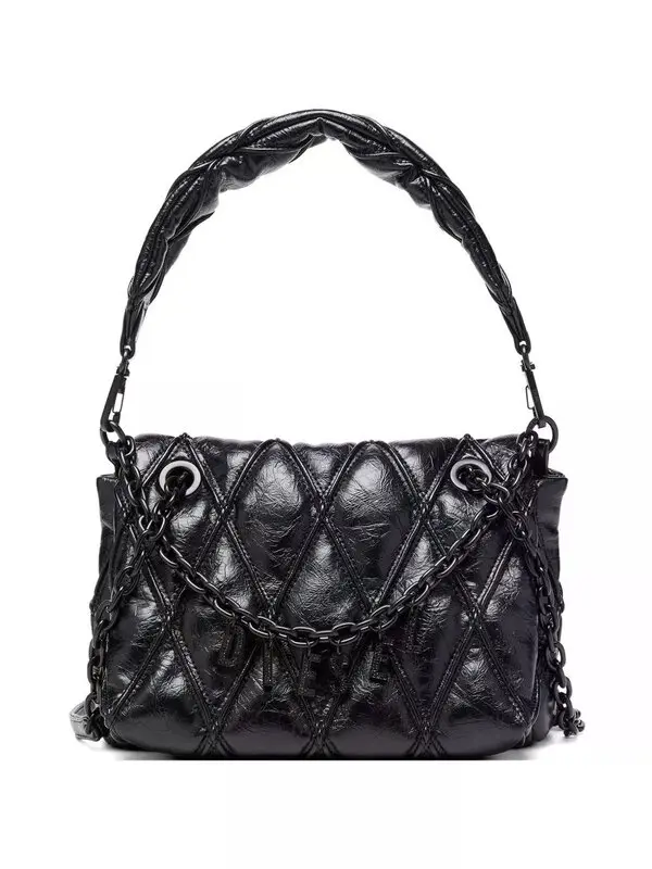 DIESEL® Charm-d Diamond-quilted Shoulder Bag - Black