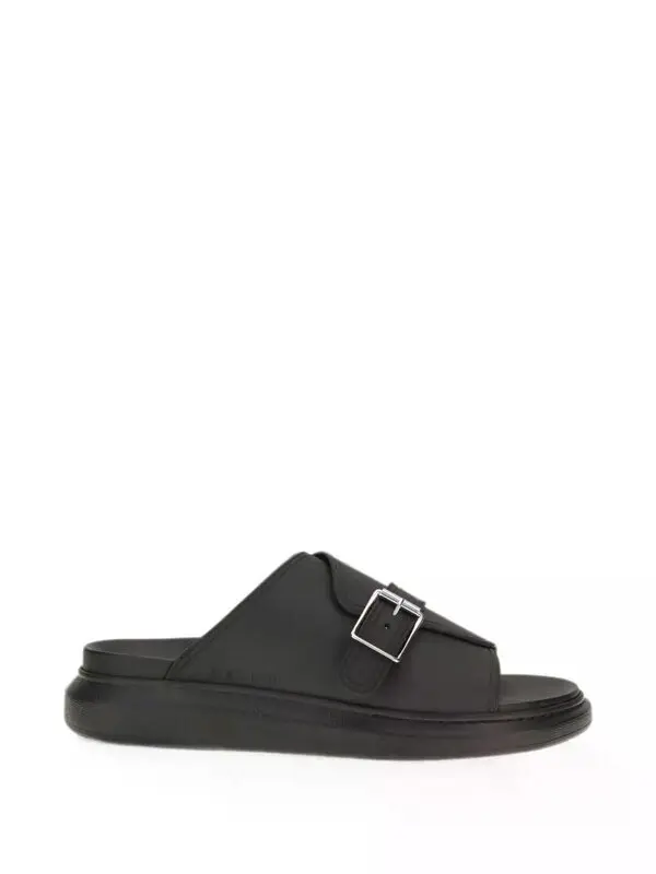 Alexander McQueen Buckle-strap Leather Platform Sandals