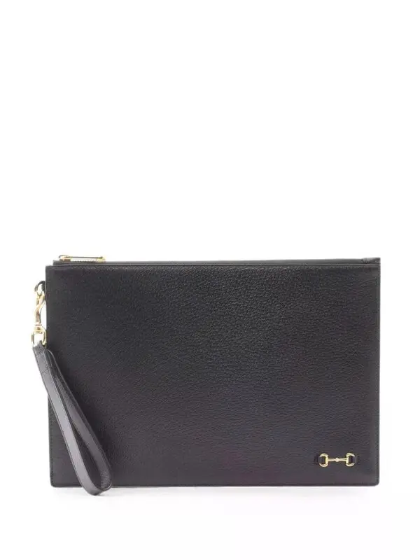 Gucci 2010s Horsebit Clutch Bag - Black