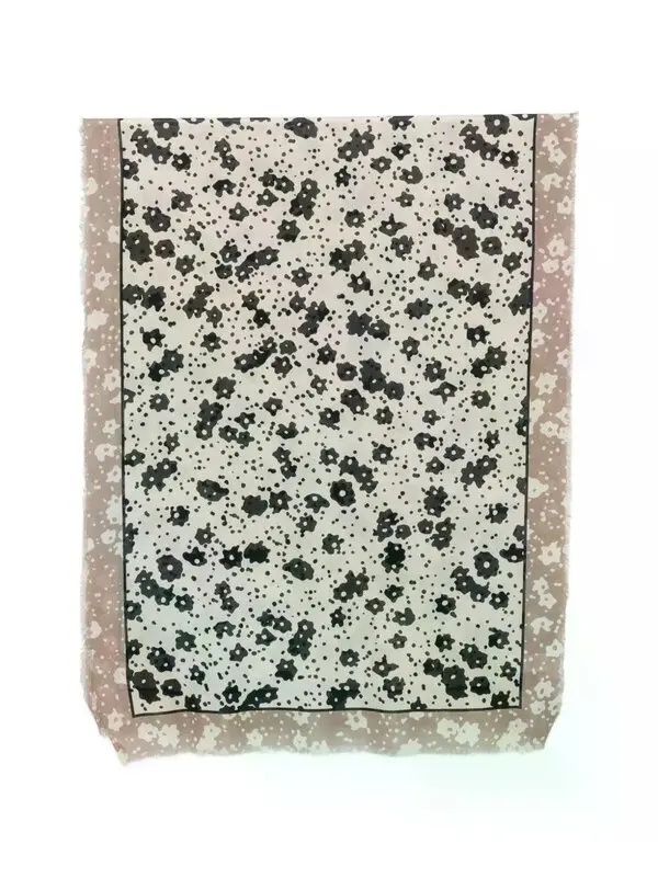 Marc O'polo Floral-print Frayed Scarf