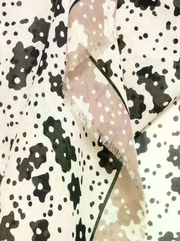 Marc O'polo Floral-print Frayed Scarf