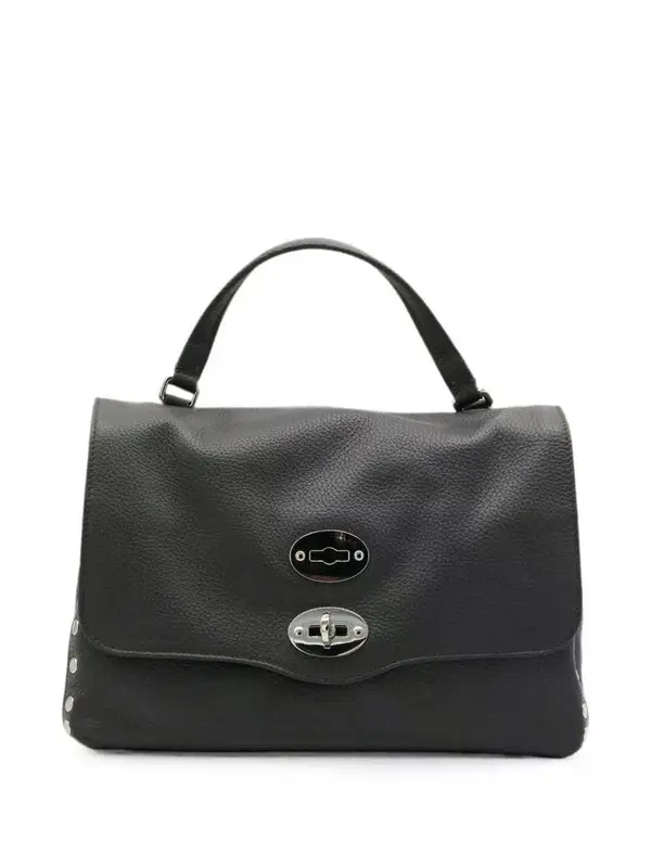 ZANELLATO Postina Studded Leather Tote Bag - Grey