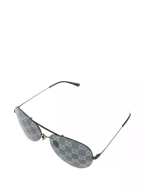 Gucci Monogram-print Pilot-frame Sunglasses