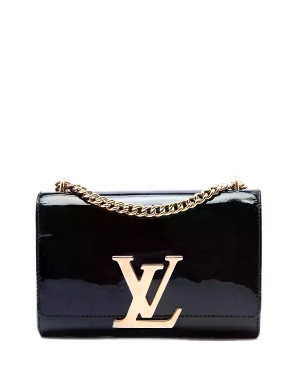 LOUIS VUITTON Vernis Louise Sliding Chain Mm Crossbody Bag - Black