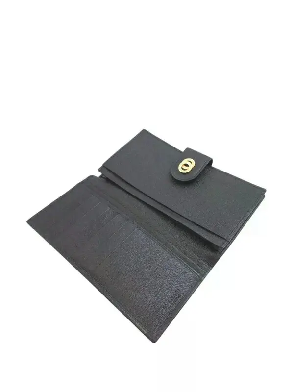 BVLGARI 2010-2026 Leather Doppio Tondo Bifold Wallet Long Wallets