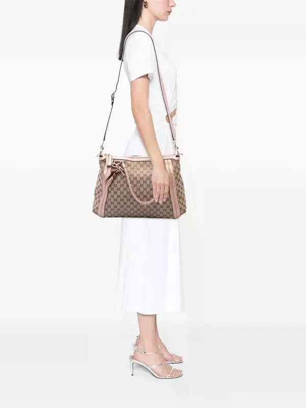 Gucci Gg Canvas Bella Convertible Tote Satchel - Neutrals