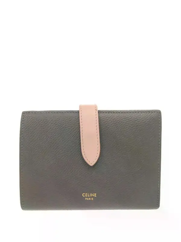 Celine 2018-2026 Leather Multifunction Strap Wallet Small Wallets