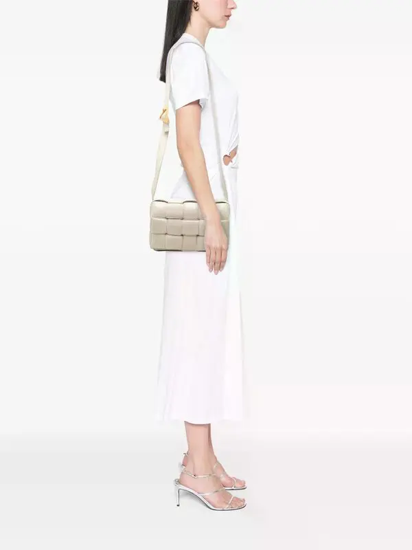 Bottega Veneta Nappa Intrecciato Padded Cassette Crossbody Bag - White