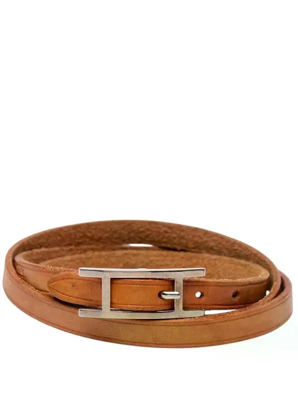 Hermès 2004 Swift Leather Triple Tour Bracelet - Brown