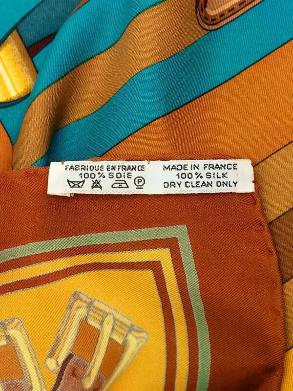 Hermès 1980-1990 Les Sangles Silk Scarf 90 Scarves