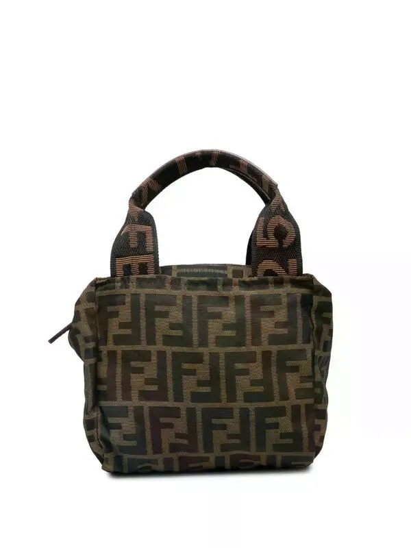 Fendi Mini Zucca Canvas Handbag - Brown