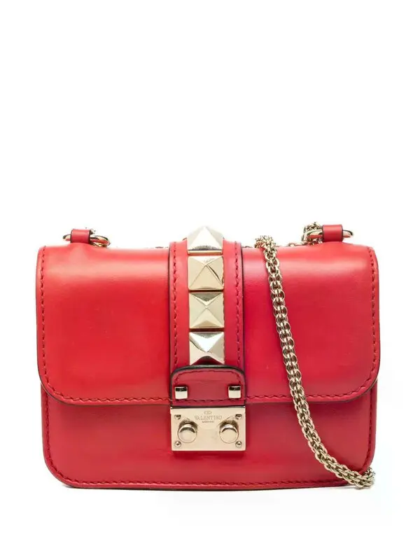 Valentino Garavani Mini Rockstud Glam Lock Crossbody Bag - Red