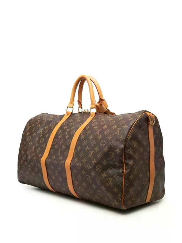 LOUIS VUITTON Monogram Keepall Bandouliere 55 Travel Bag