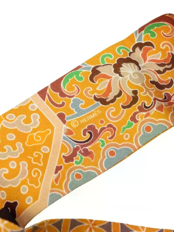 Hermès 2010-2018 Collections Imperiales Silk Twilly Scarf Scarves - Orange