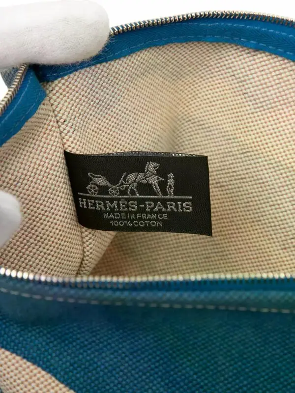 Hermès 2010-2026 Toile Escale A La Plage Beach Pouch