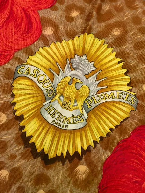 Hermès 1989 Casques Et Plumets Silk Scarf 90 Scarves