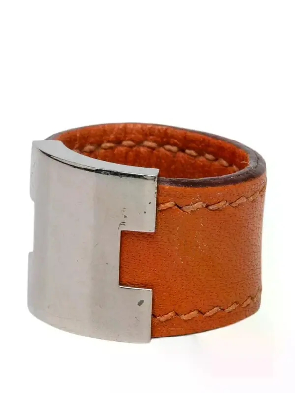 Hermès Swift And Palladium Plated Lurie Ring - Orange